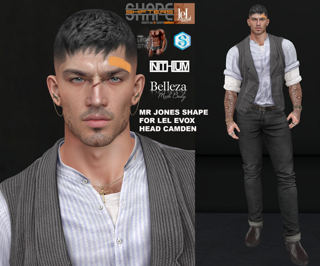Second Life Marketplace - [SHAPEshifters] MR JONES SHAPE FOR LEL EVOX ...
